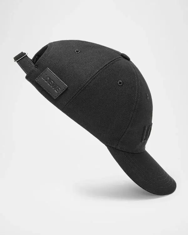 Loewe Embroidered Canvas Cap - Black
