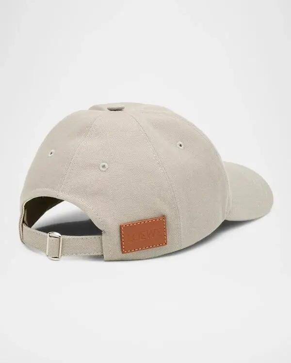 Loewe Embroidered Canvas Cap - Gray