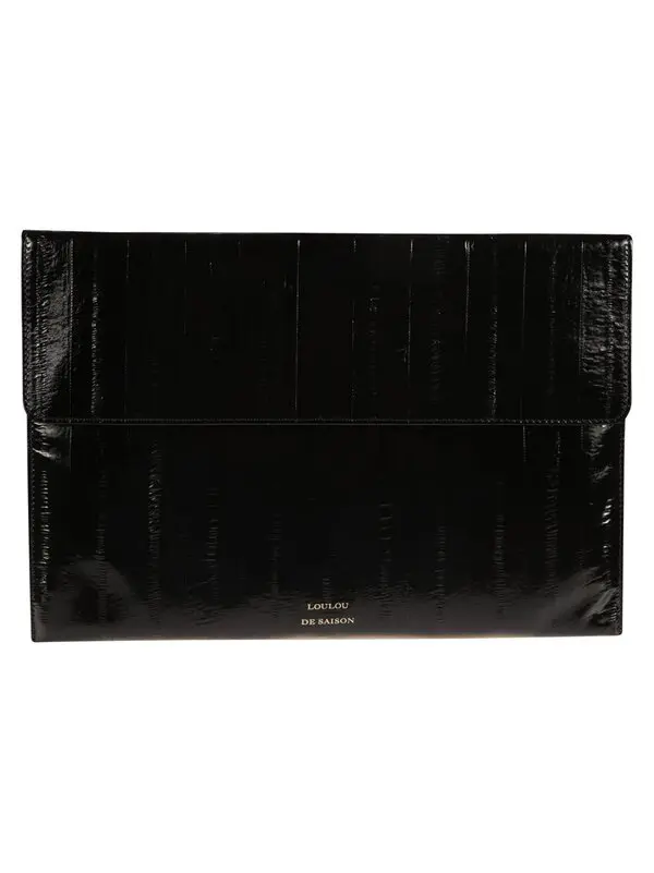 Loulou De Saison Maury Clutch Bag - Black