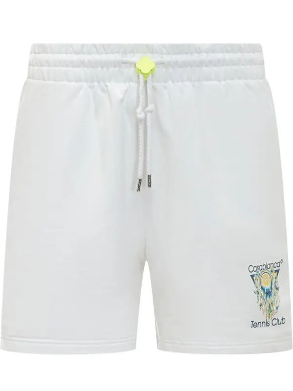 Casablanca Sweat Tennis Shorts - White