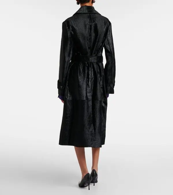 JOSEPH Auger Croc-effect Calf Hair Coat