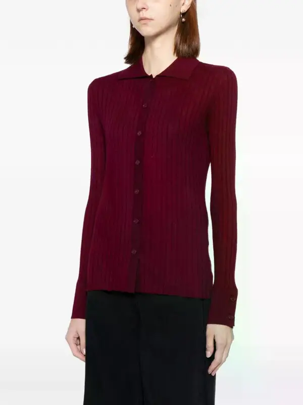 LISA YANG Aria Colla Cardigan - Red