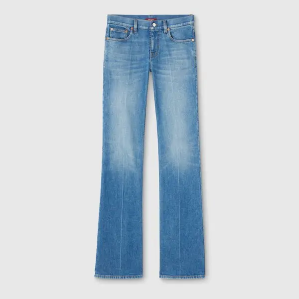 Gucci Flared Stretch Cotton Denim Pants