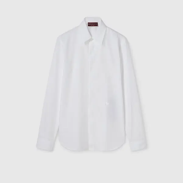 Gucci Piece Dyed Poplin Shirt - White