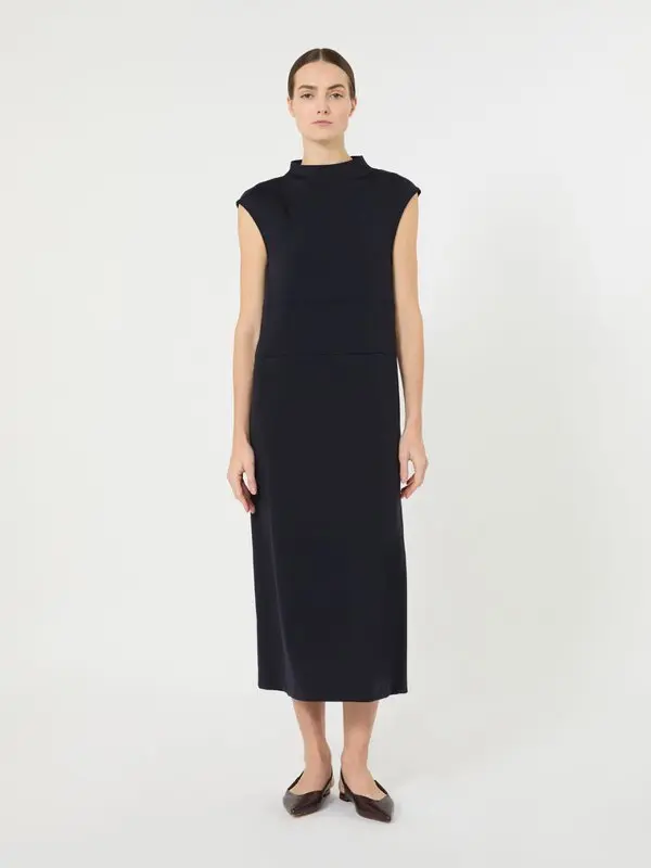 Max Mara Scuba Jersey Sheath Midi Dress