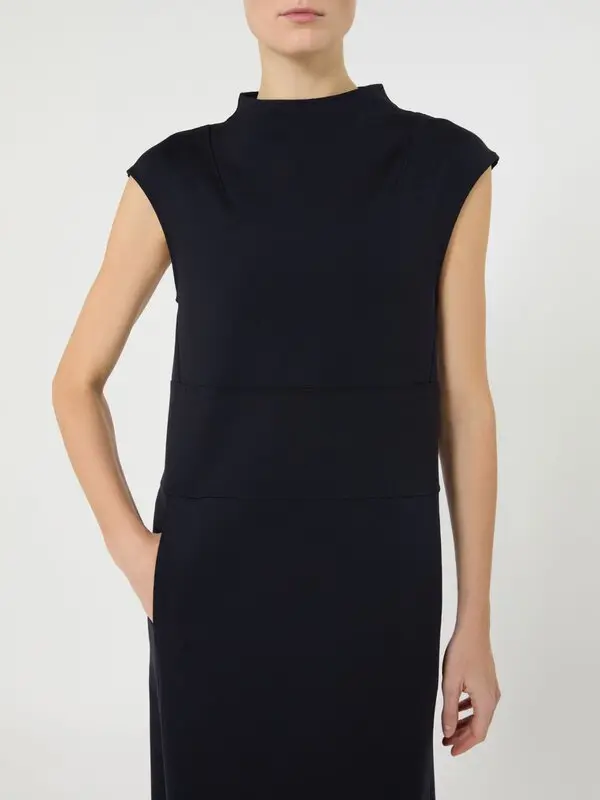 Max Mara Scuba Jersey Sheath Midi Dress