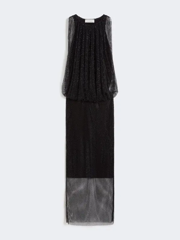 Max Mara Sleeveless Jersey Dress With Crystals