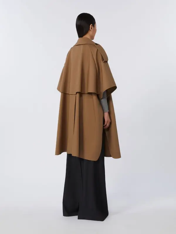 Max Mara Water-repellent Gabardine Midi Cloak - Colonial
