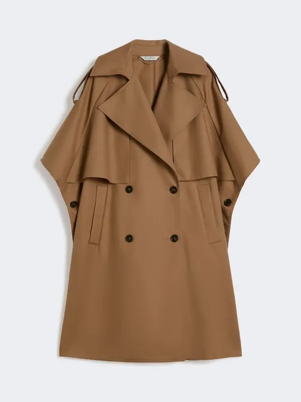 Max Mara Water-repellent Gabardine Midi Cloak - Colonial