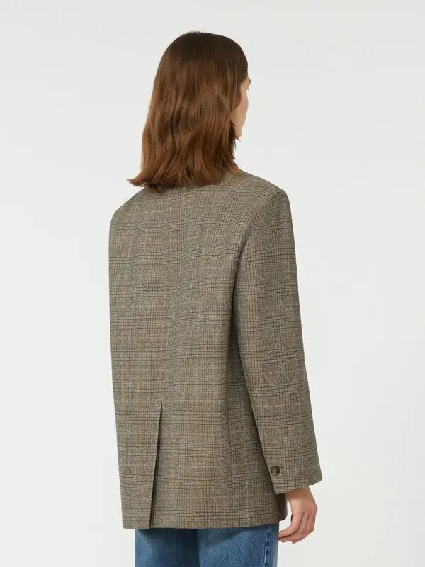 Max Mara Glen Plaid Wool Blazer