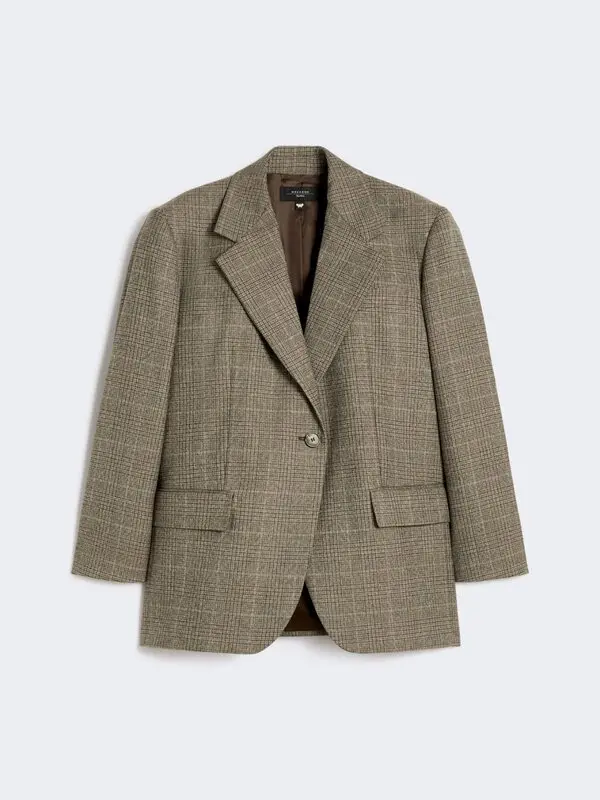 Max Mara Glen Plaid Wool Blazer