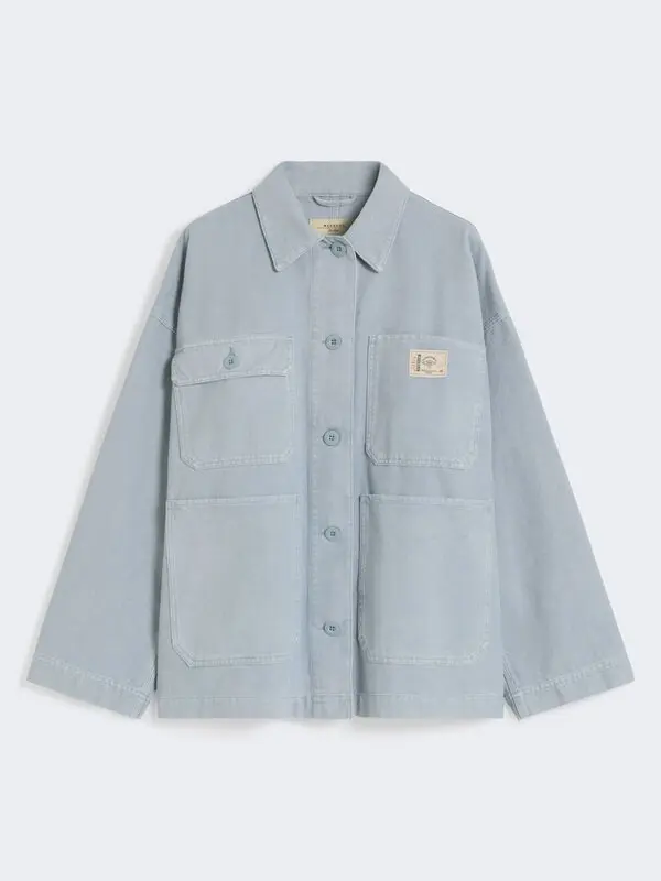 Max Mara Cotton Canvas Workwear Jacket - Light Blue