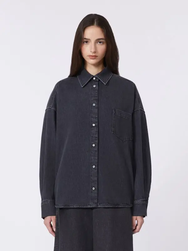 Max Mara Cotton Denim Oversized Shirt
