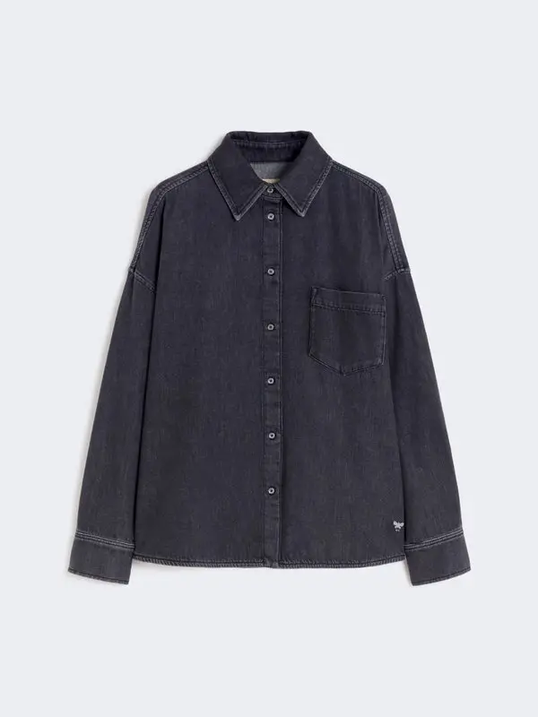 Max Mara Cotton Denim Oversized Shirt