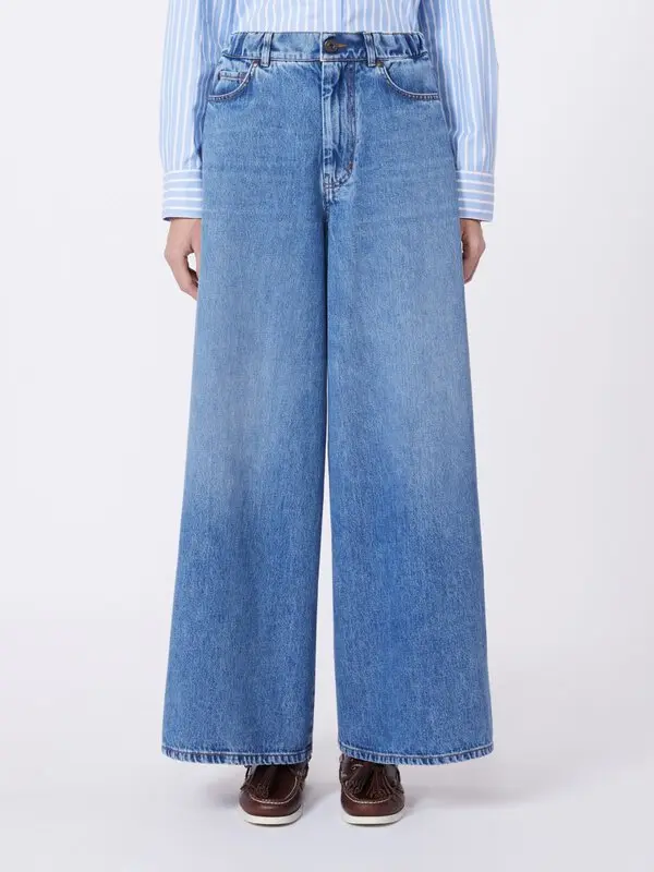 Max Mara Wide Cotton Denim Jeans