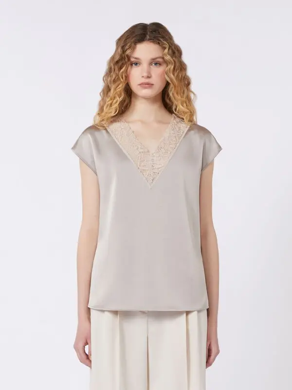 Max Mara Satin Top - Nudo