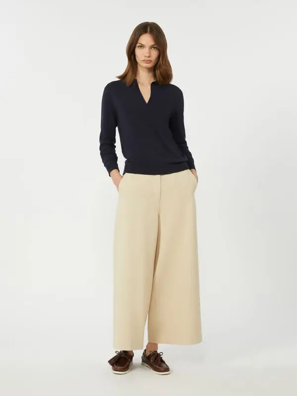 Max Mara Viscose Polo-neck Sweater