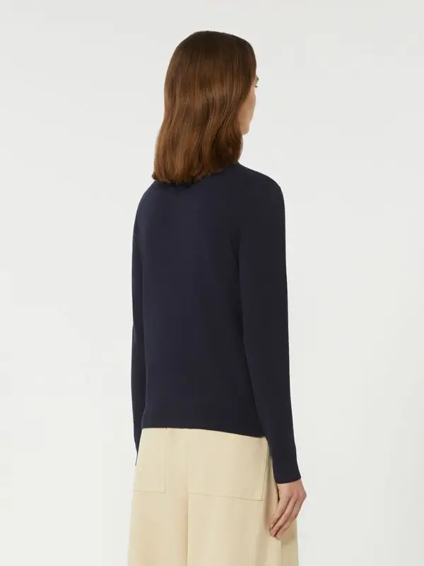 Max Mara Viscose Polo-neck Sweater