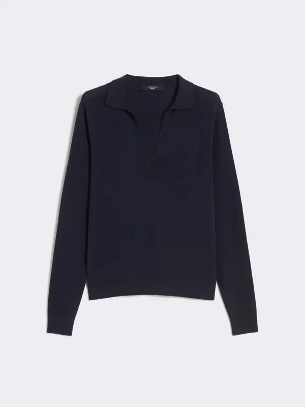 Max Mara Viscose Polo-neck Sweater