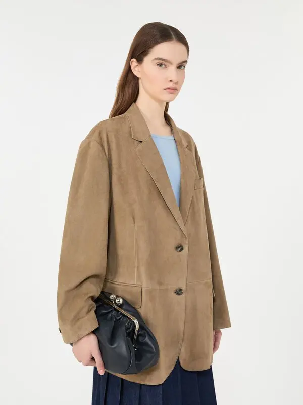 Max Mara Single-breasted Suede Blazer