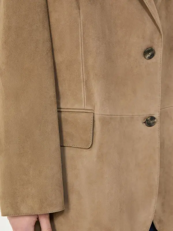 Max Mara Single-breasted Suede Blazer