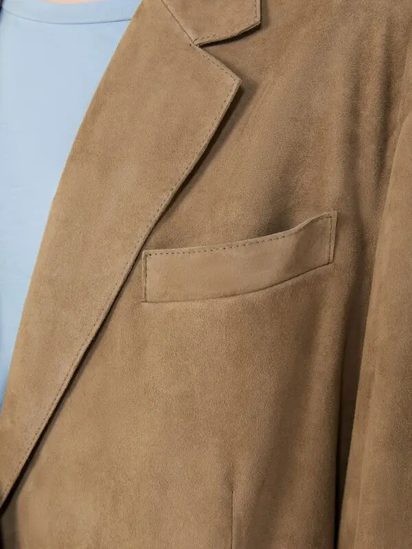 Max Mara Single-breasted Suede Blazer
