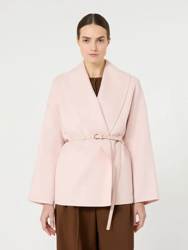 Max Mara Wool, Cashmere And Silk Robe Coat - Pink
