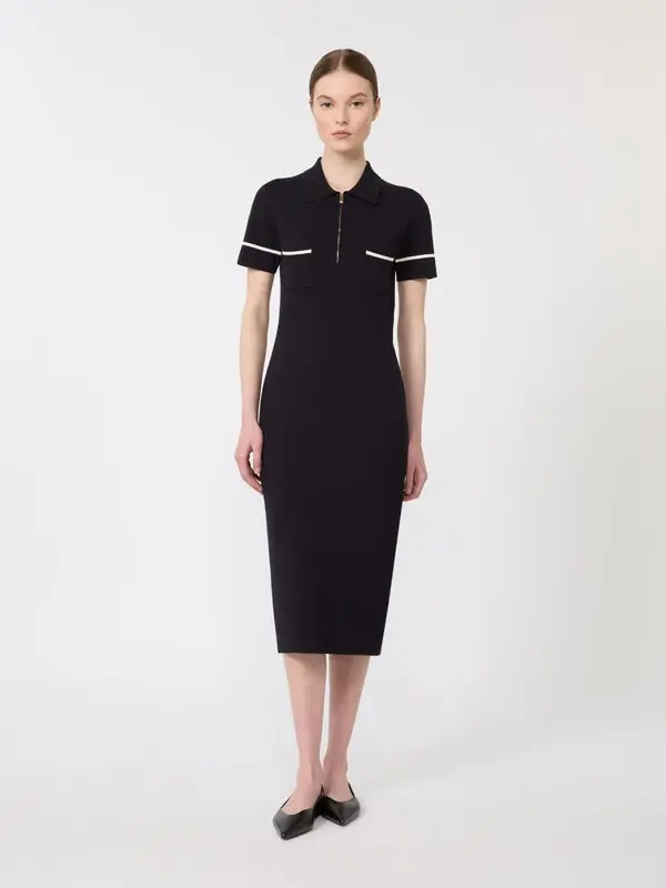 Max Mara Stretch Viscose Sheath Dress