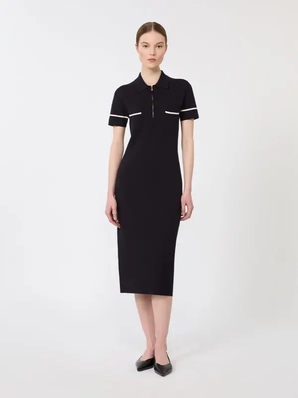 Max Mara Stretch Viscose Sheath Dress