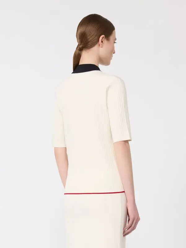 Max Mara Stretch Viscose Polo Jumper