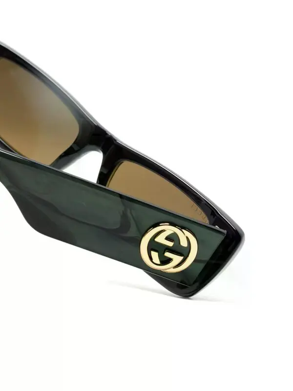 Gucci Logo-plaque Rectangular Sunglasses
