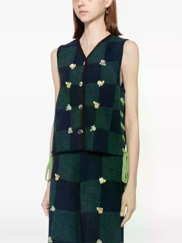 YANYAN Checked Cardigan