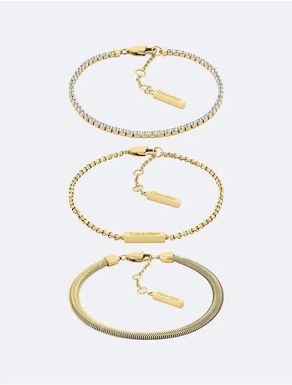 Calvin Klein Trio Bracelet Set - Gold
