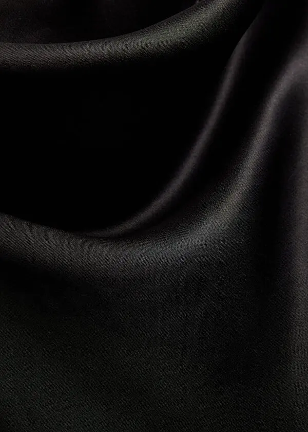 REFORMATION Pike Draped Satin Mini Dress - Black