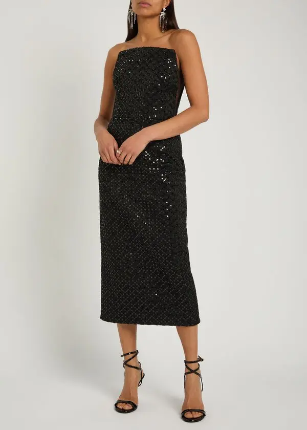 ruffle trim midi dress Blushing Ruffle Trim Midi Dress Oyster