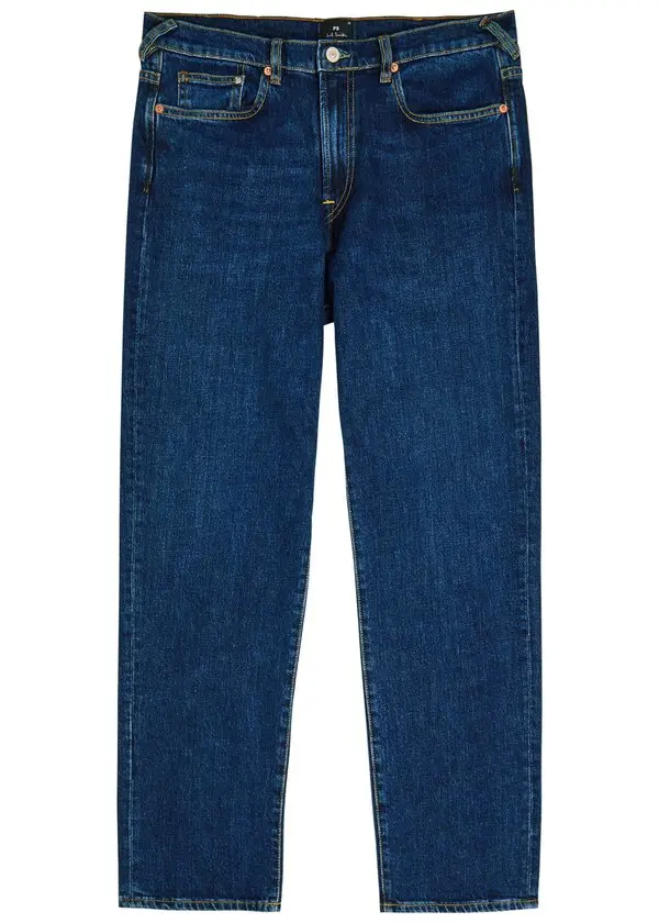 Paul Smith Relaxed Tapered-leg Denim Jeans - Mid Blu