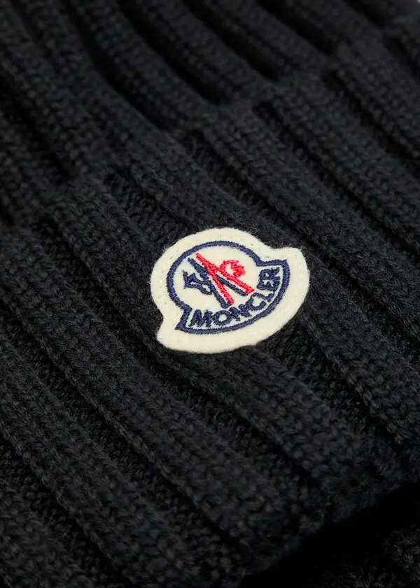 Moncler Wool Bobble Hat - Black