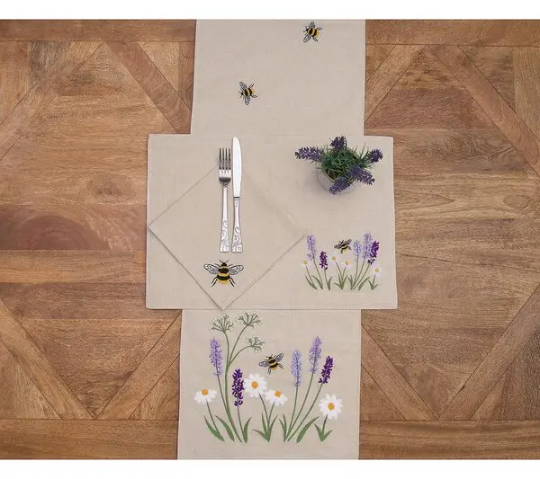 VALERIE PARR HILL Lavender & Bee Garden Runner Valerie - One-color