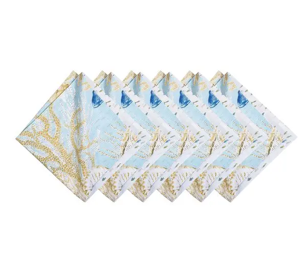 VALERIE PARR HILL Belmont Reef Napkins Set Of 6 Valerie - One-color