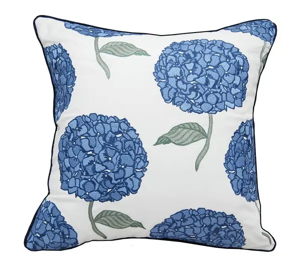 VALERIE PARR HILL Hydrangea Indoor/outdoor Throw Pillow Valeri E - One-color