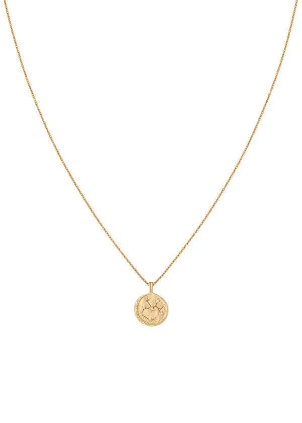 ASTRID & MIYU Sagittarius Crystal 18k-plated Pendant Necklace - Gold
