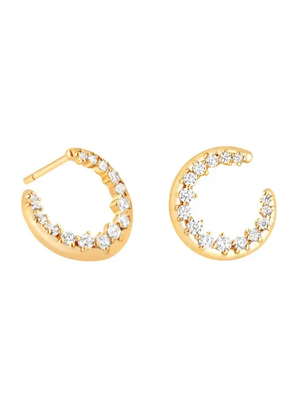 ASTRID & MIYU Crystal Hoop Earrings - Gold