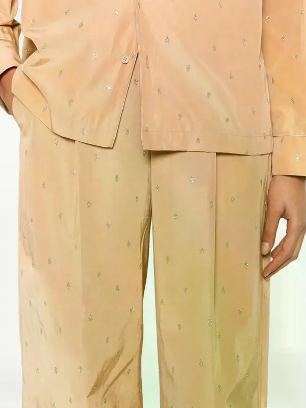 FORTE_FORTE Glitter-detailed Palazzo Pants