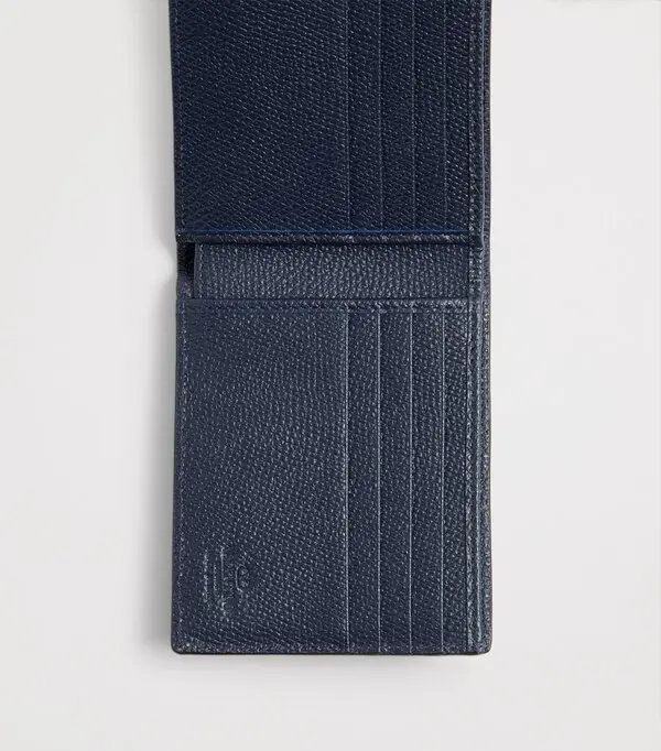 Valentino Garavani Leather Vlogo Signature Bifold Wallet - Blue