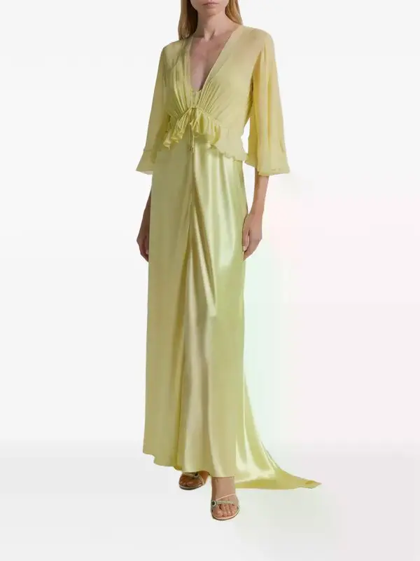 Alberta Ferretti Ruffled Long Dress