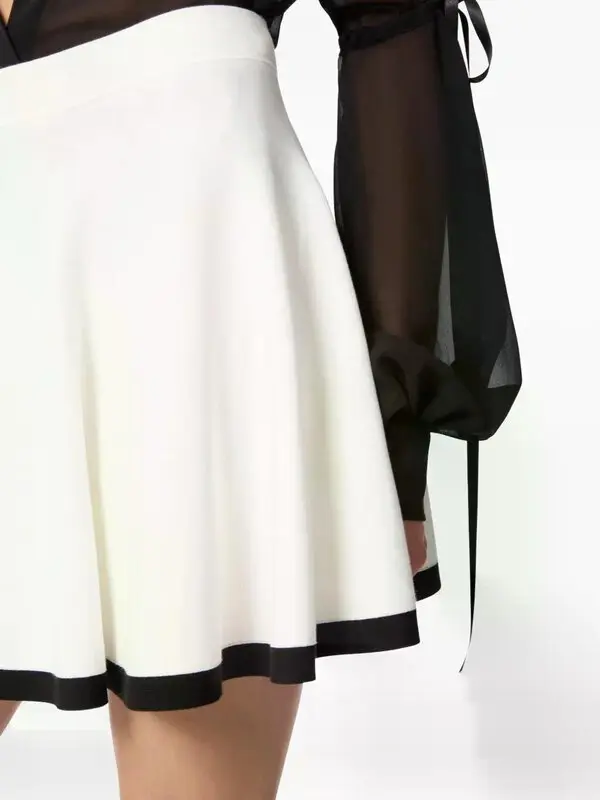 Nina Ricci Knit Skater Mini Skirt - Black