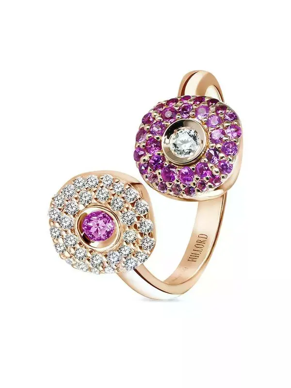 FULLORD Baby Ghost Sapphire And Diamond Ring - Pink