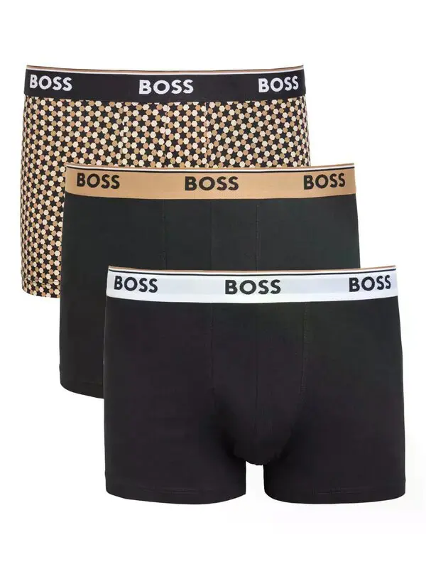 BOSS Logo Waistband Briefs - Black