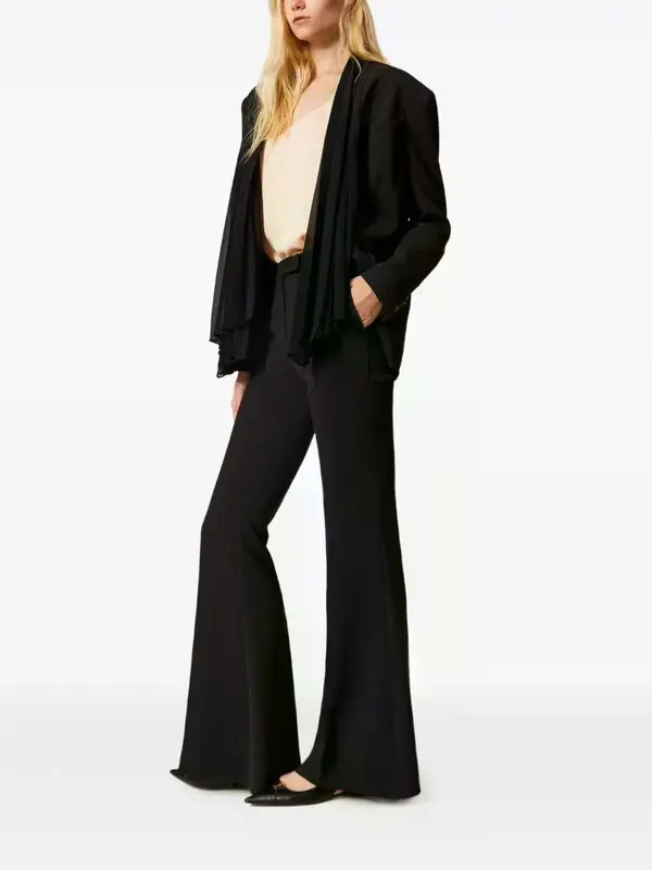TWINSET Crepe Flared Trousers