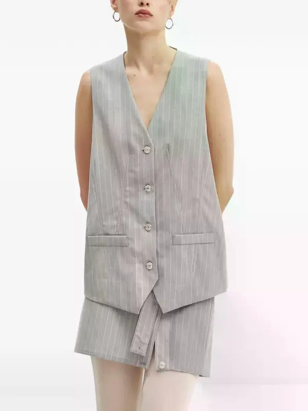 Moschino Pinstripe Button-fastening Waistcoat
